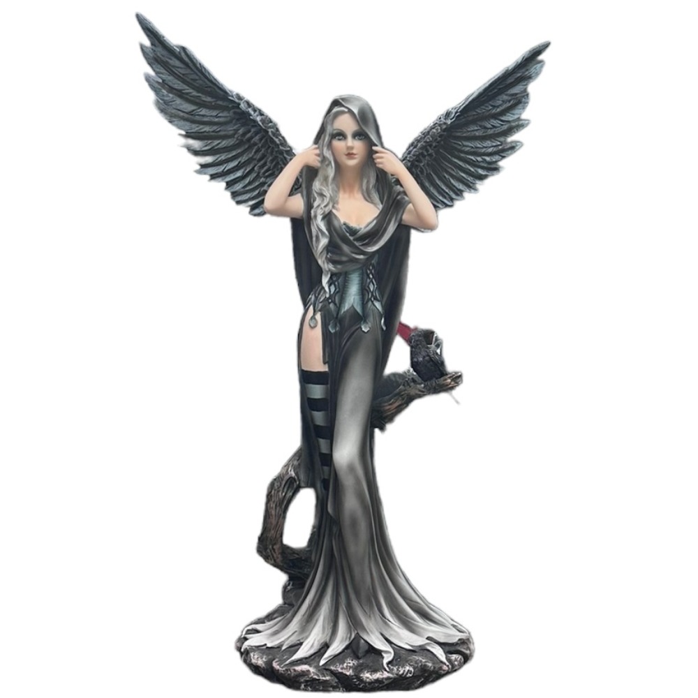 New New: Sorrel Dark Angel Fairy and Raven Figurine (Nemesis Now, 62 ...